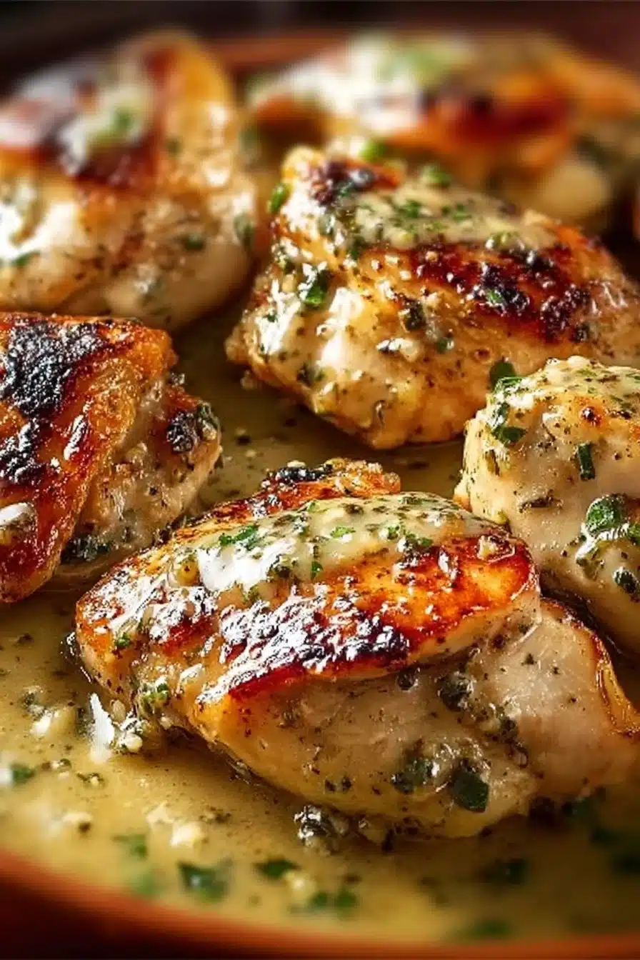 Cheesy Garlic Butter Stuffed Chicken