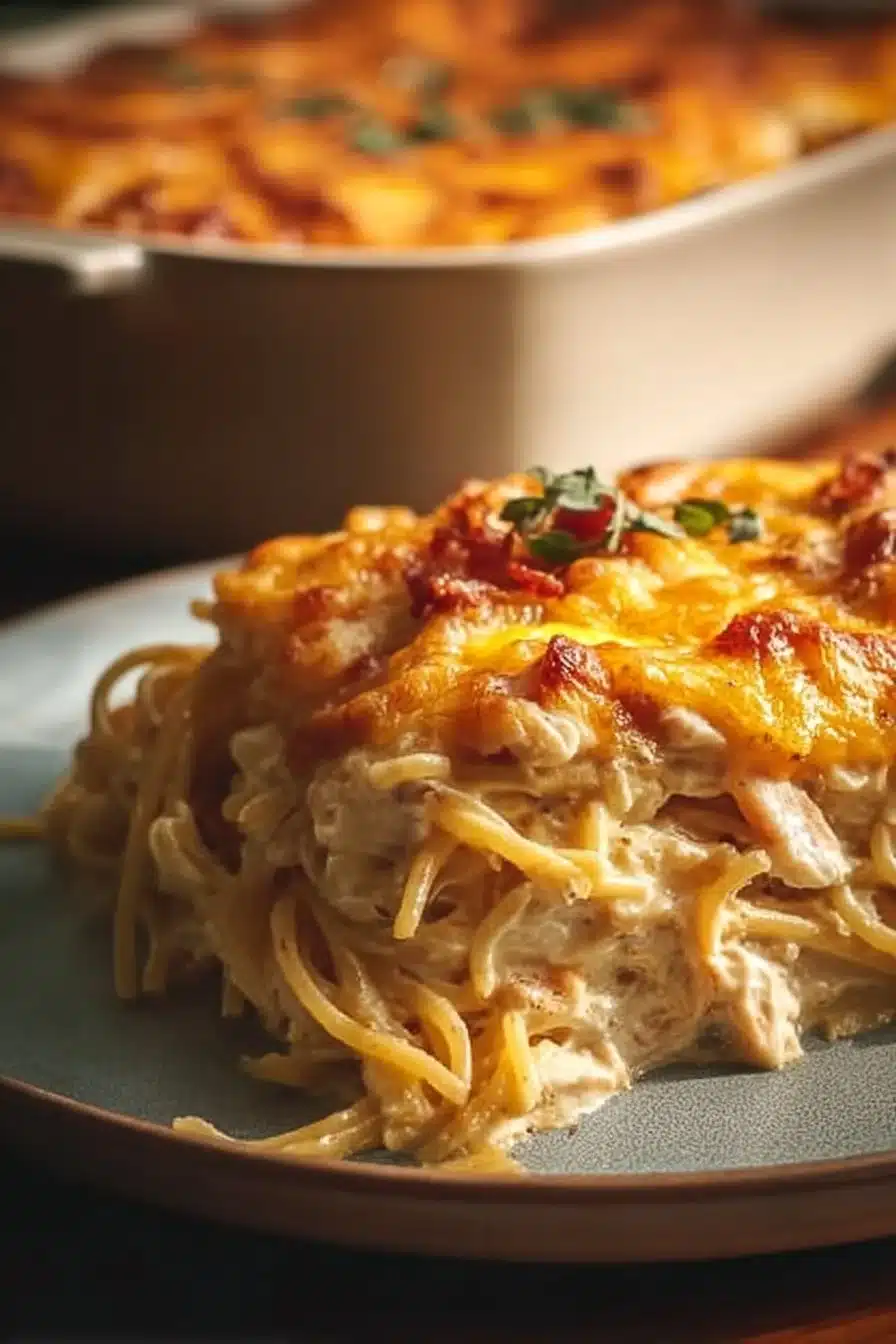 Creamy Southern Spaghetti Bake
