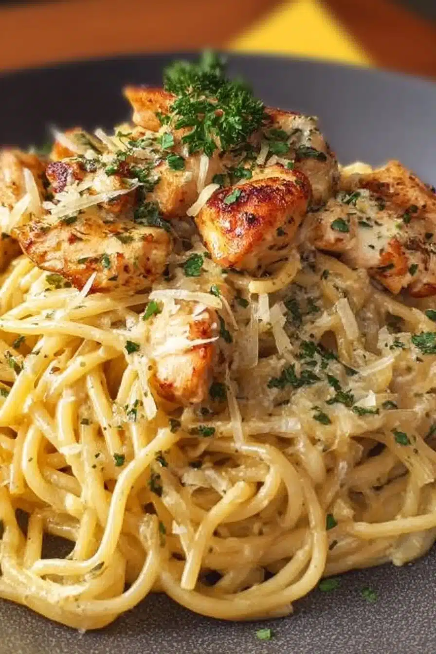 Cheesy Garlic Butter Mushroom Stuffed Chicken