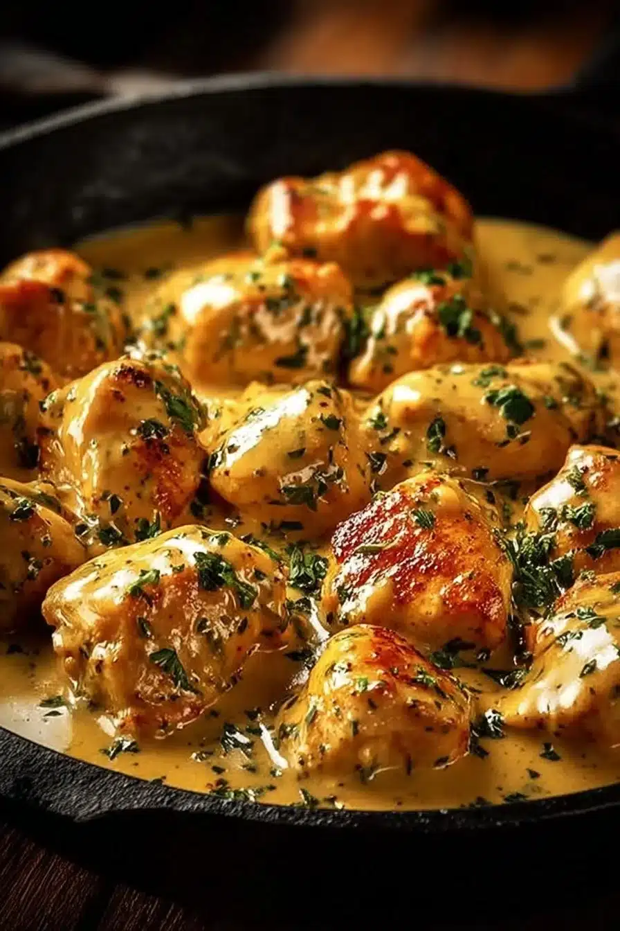 Creamy Oven Baked Chicken Thighs