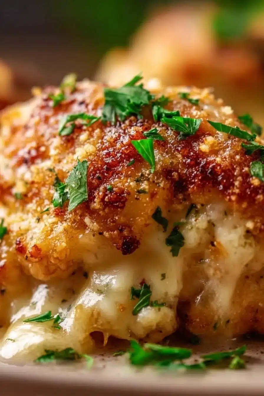 Garlic Parmesan Stuffed Chicken